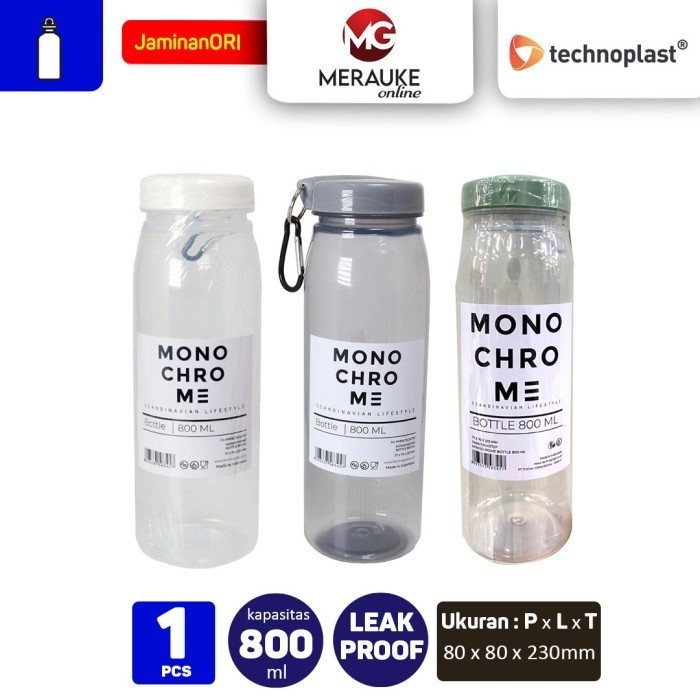 Jual TECHNOPLAST MONOCHROME BOTTLE BOTOL MINUM 800 ML | Shopee Indonesia