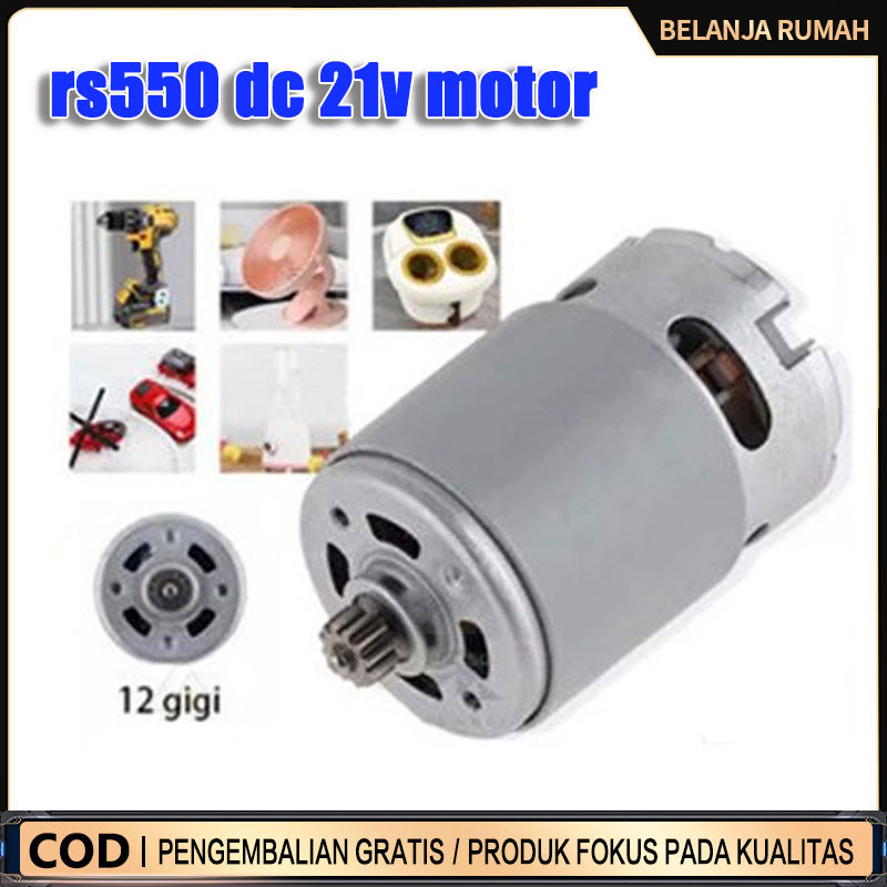 Jual RS550 Motor Dinamo DC 12V 16,8V 21V 25V Motor RS-550 High speed Pengganti Bor Baterai ...