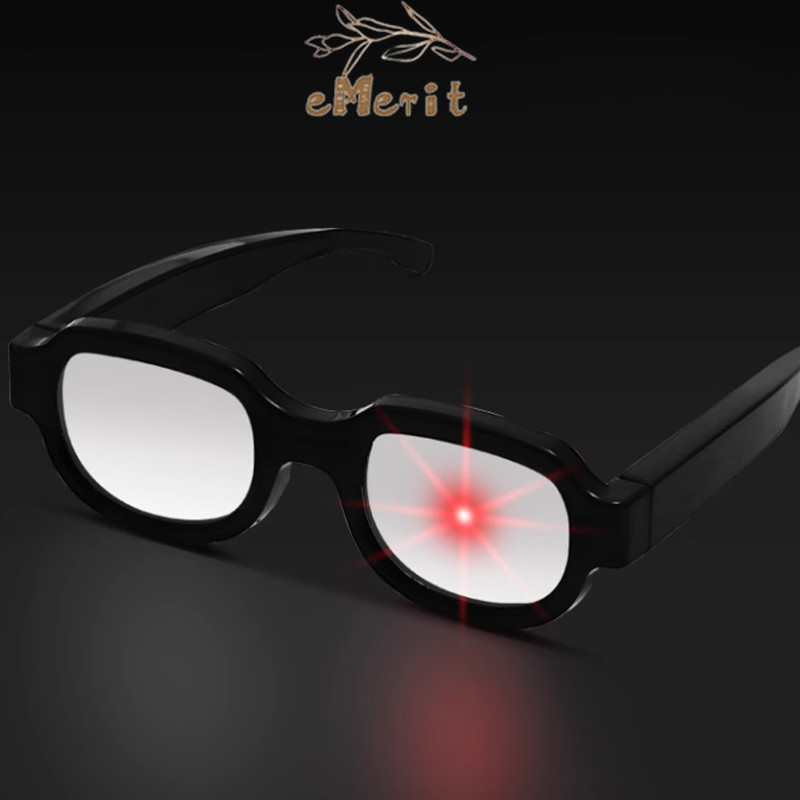 Jual Red Eye Special Effect Luminous Glasses Cool Flash Conan Glasses ...