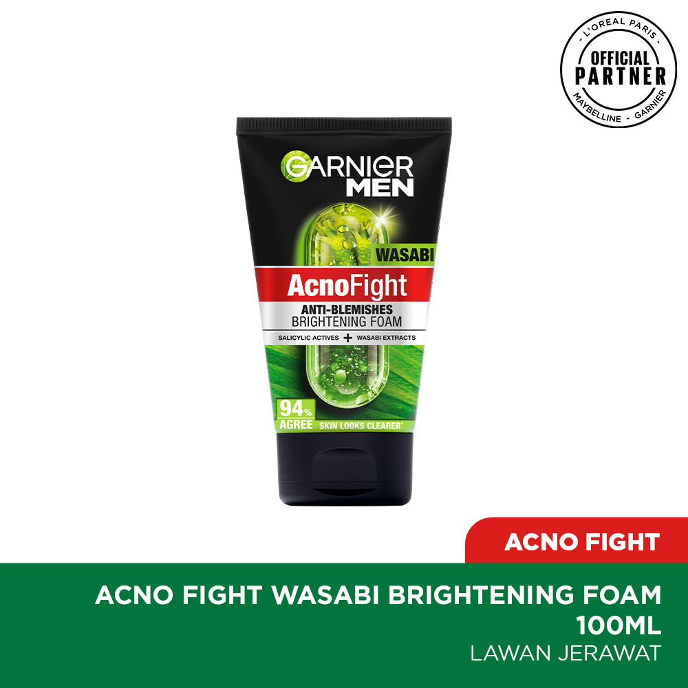 Jual Garnier Men Acno Fight Anti-Acne Scrub In Foam Skin Care - 100ml | Shopee Indonesia