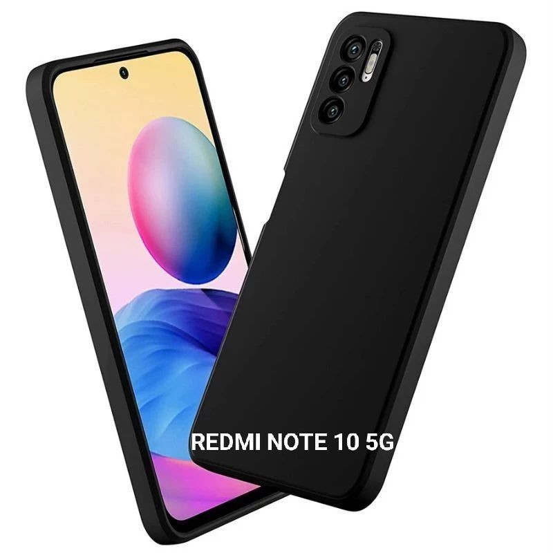 Jual SOFTCASE MACARON FULL BLACK REDMI NOTE 10 5G CASE PRO CAMERA HITAM ...