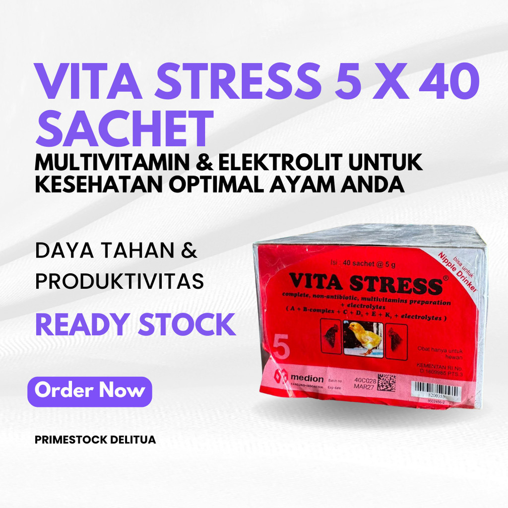 Jual VITA STRESS 5 x 40 Sachet: Multivitamin dan Elektrolit untuk ...