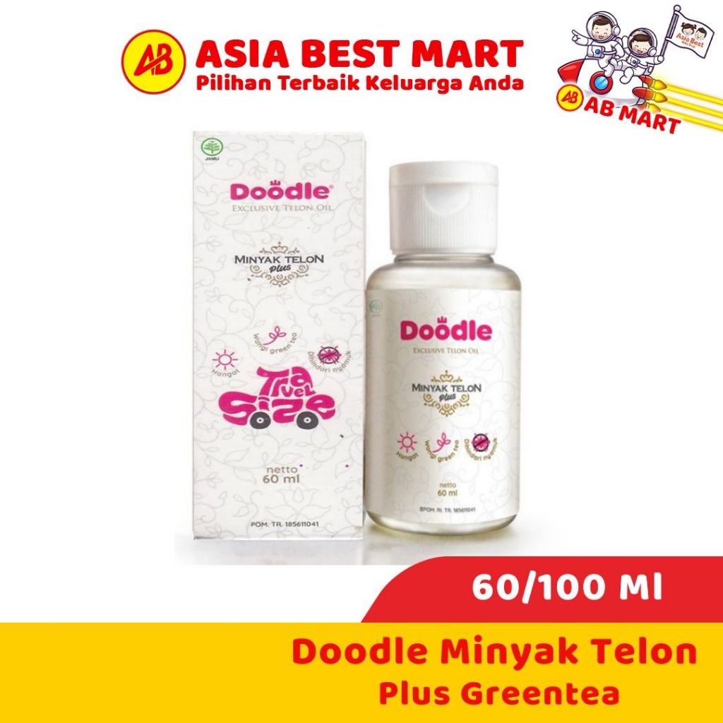 Jual Doodle Telon Plus Greentea Travel Size 60 Ml 100ml Minyak Oil ...