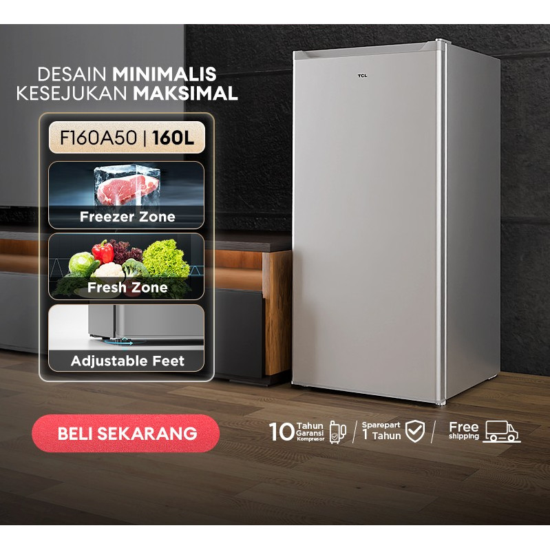 Jual TCL Kulkas 1 Pintu (Refrigerator) - Kapasitas 160L - Freezer Zone - Adjustable Feet ...