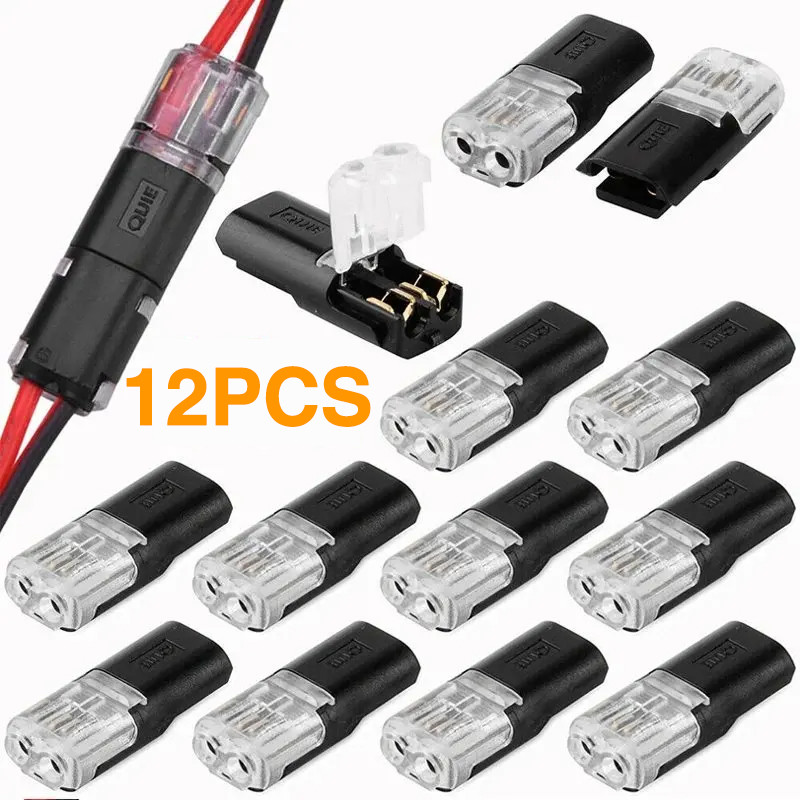 Jual 12pcs/set Konektor Kabel Listrik 2 Pin Pluggable Untuk Kabel Kawat ...