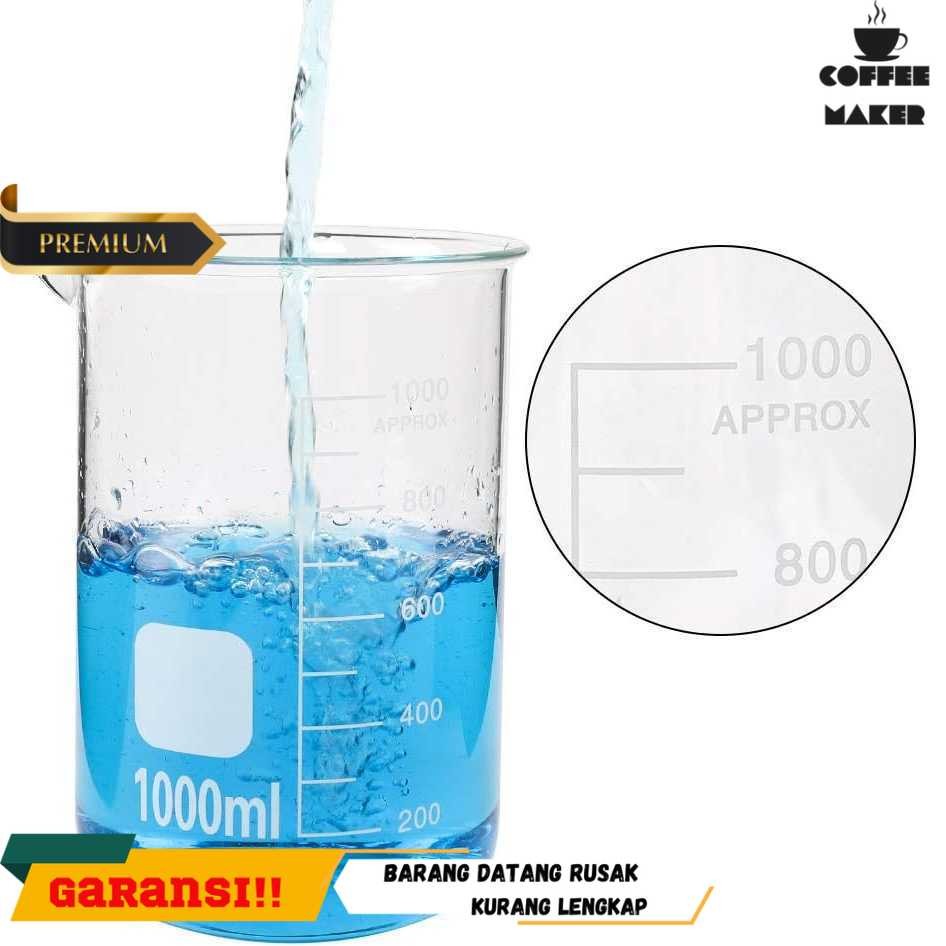 Jual One Two Cups Gelas Ukur Lab Kimia Borosilicate Glass - GG-17 ...