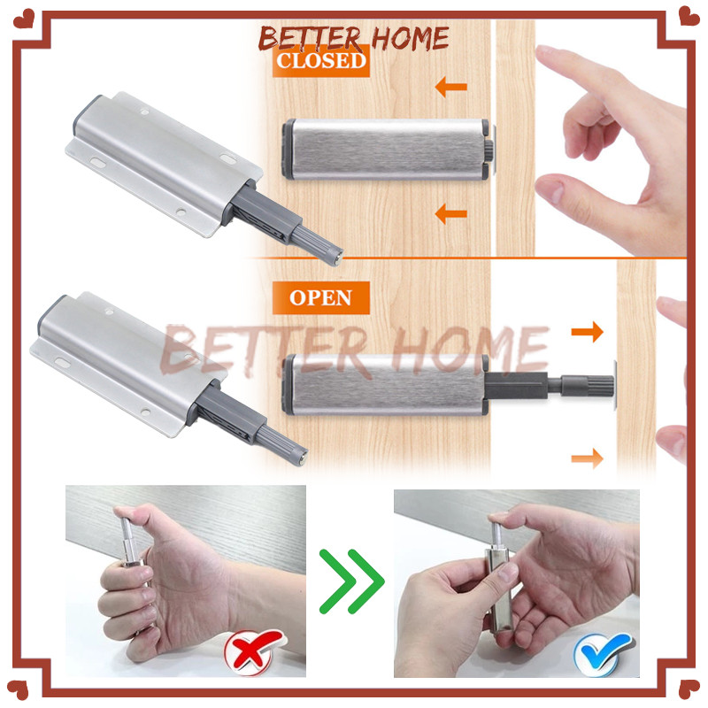 Jual Push To Open Tip On STAINLESS Magnet Catches Pintu Lemari Laci ...