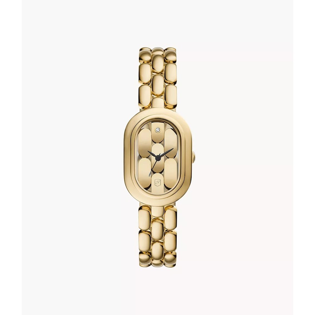Jual Fossil Sloan Three-Hand Gold-Tone Stainless Steel 24mm Jam Wanita ...