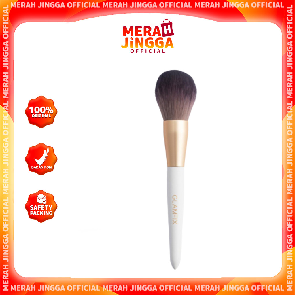 Jual GlamFix Flawless Powder Brush | Merah Jingga Official | Shopee ...