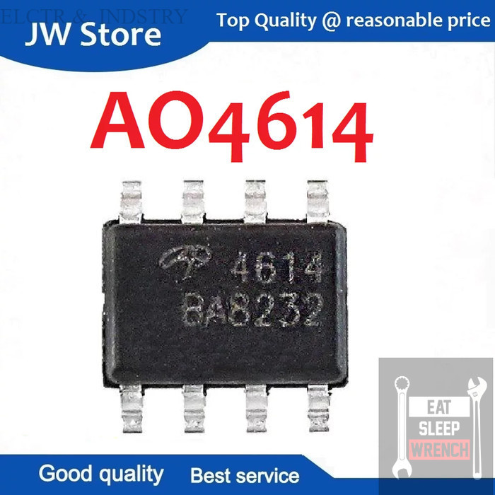 Jual sparepart elektronik AO4614 4614 AO4614B STC4614 IC dan Transistor mosfet | Shopee Indonesia