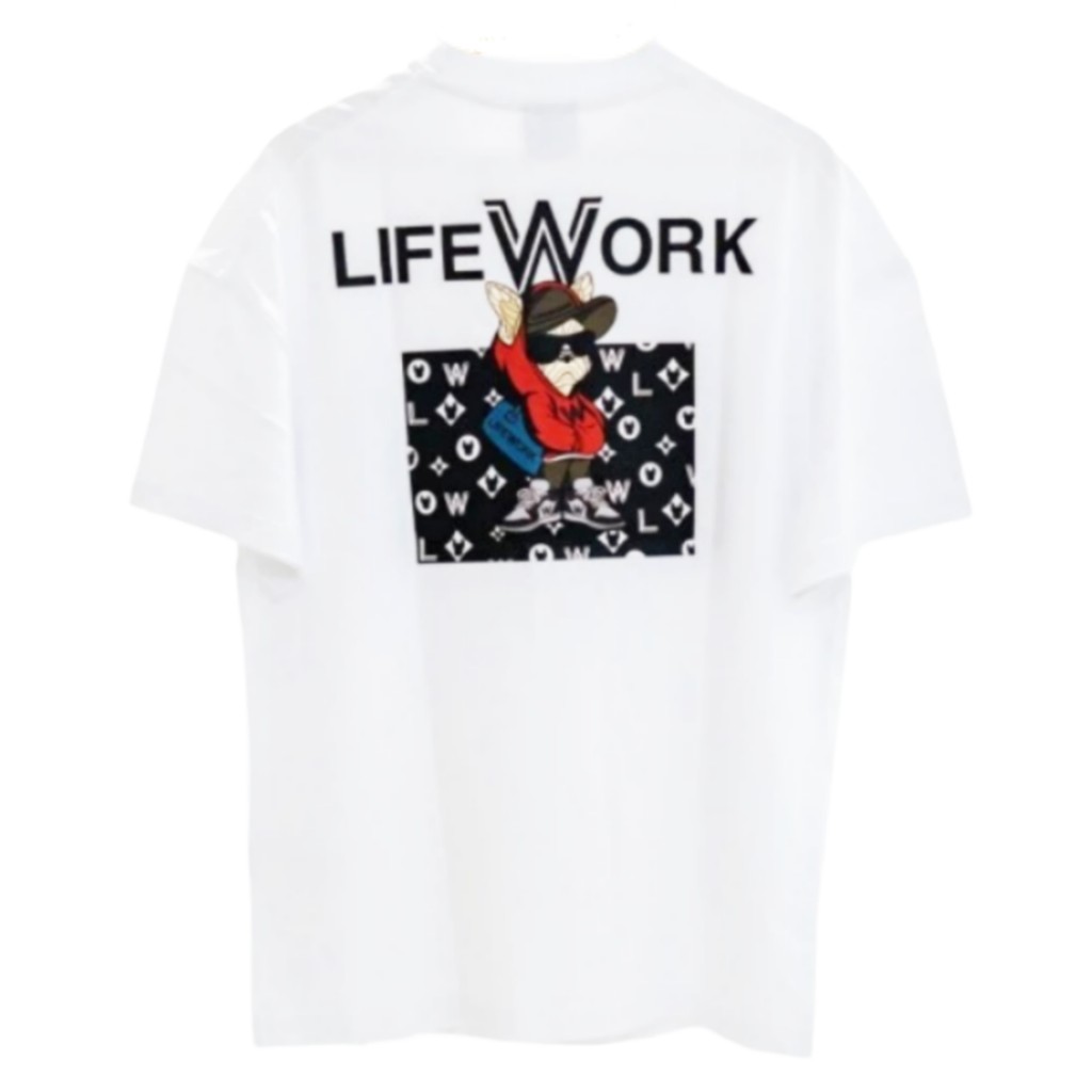 Jual Lifework Hipdog Multi Radogram White / Kaos Branded Original | Shopee Indonesia