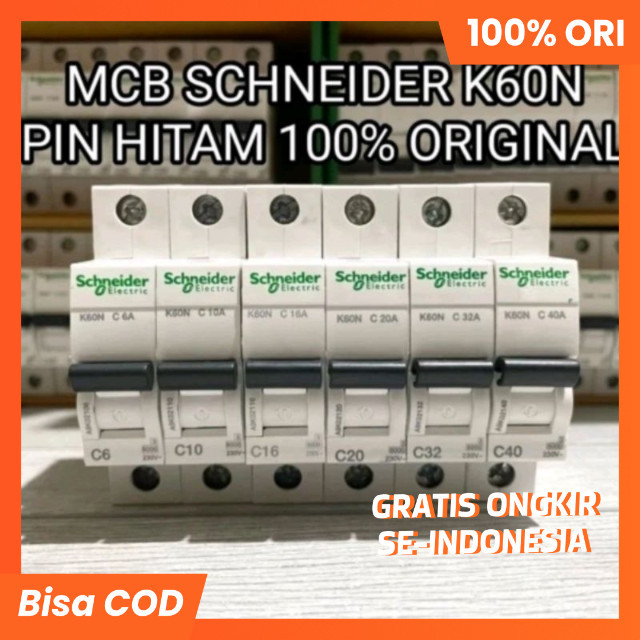 Jual MCB LISTRIK SCHNEIDER HITAM/SNI/ 100%ORIGINAL 4A/6A/10A/16A/20A/32A/40A | Shopee Indonesia