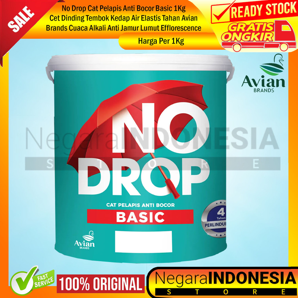Jual Avian Brands No Drop Cat Pelapis Anti Bocor Basic 1Kg Cet Dinding Tembok Kedap Air Elastis ...