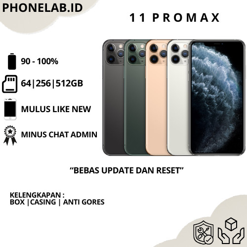Jual ip normal 11pm second minus 512gb 256gb 64gb original 100% fullset mulus like new 11 promax ...