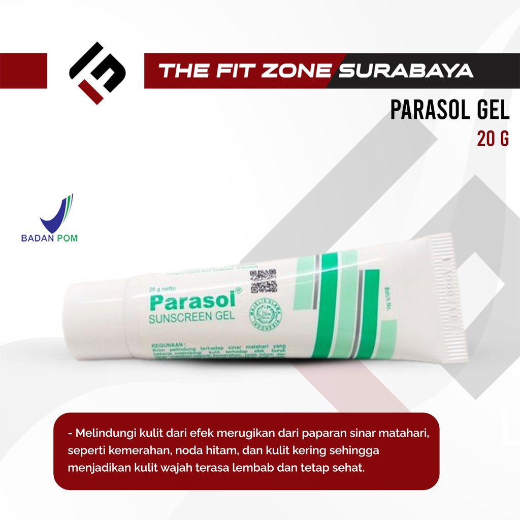 Jual Parasol Face SunScreen Gel Wajah SPF 33 Gel 20 Gram Tube | Shopee ...
