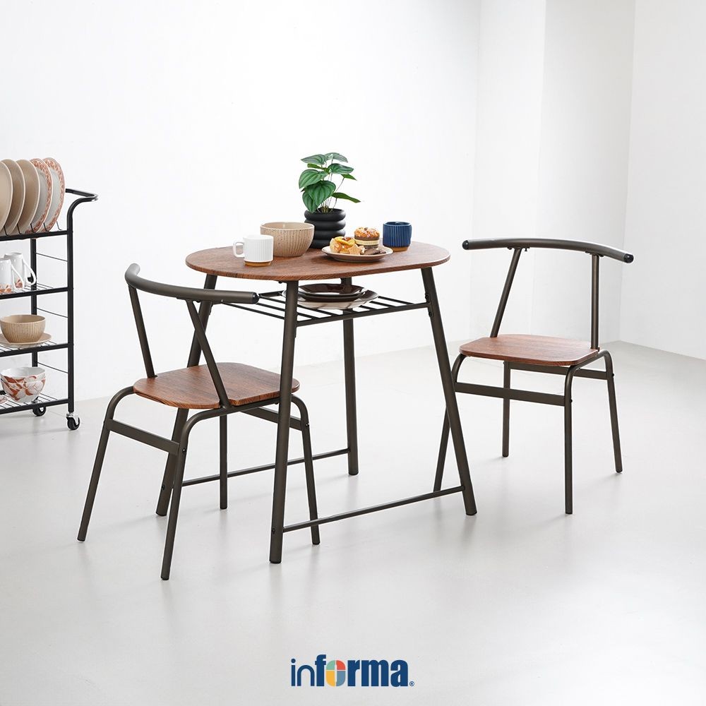 Jual Informa Heidy Set Meja Makan 2 Kursi - Cokelat Dining Table Set ...