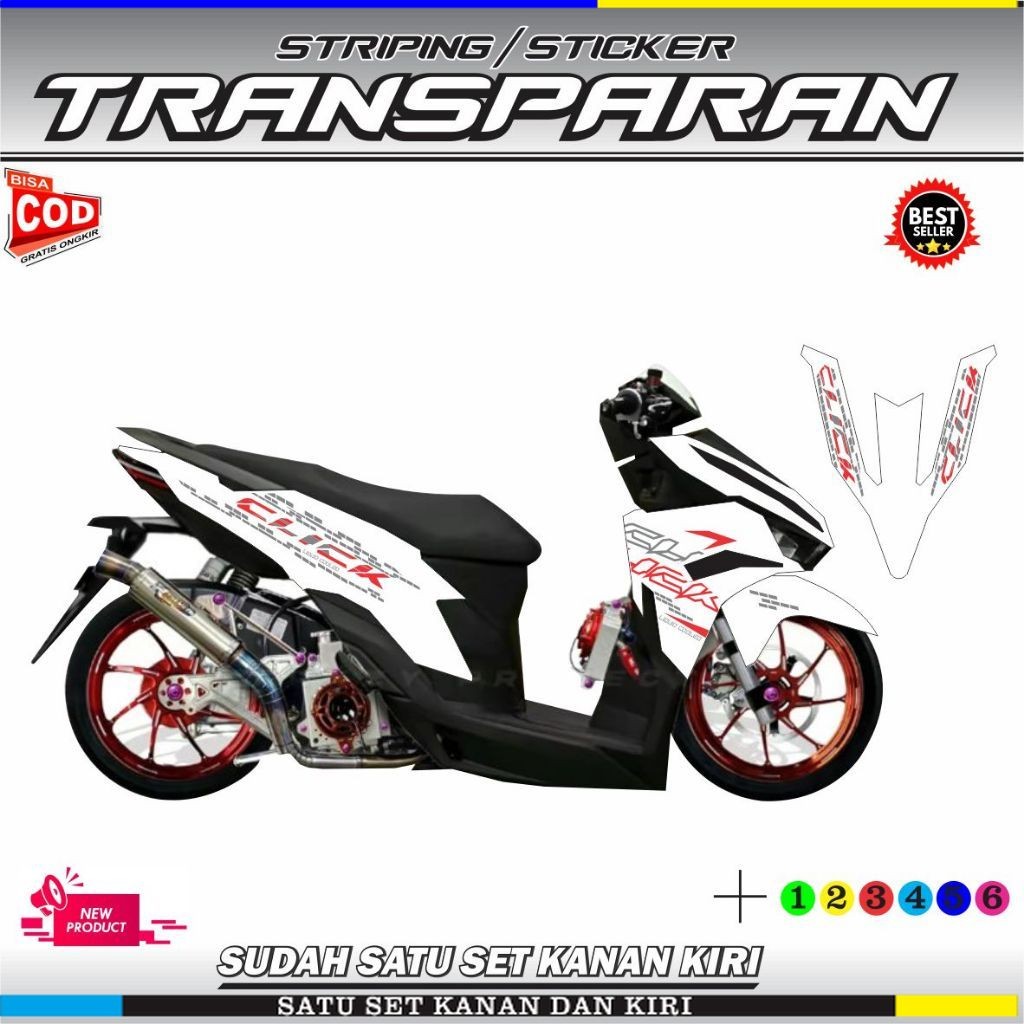 Jual Stiker Transparan Striping Vario Gen 2 125&150 2022/2024 CLICK ...