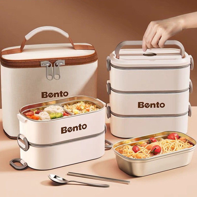 Jual 304 Bento Lunchbox Kotak Makan Siang Stainless Steel Tahan Bocor ...