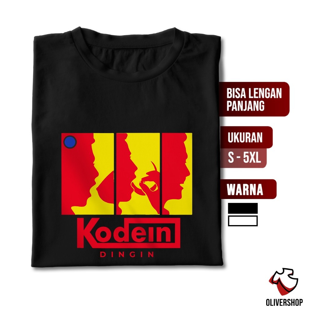 Jual Baju Kaos Plesetan KODEIN lagi DINGIN / kaos parodi brand logo / kaos lucu / ugly t shirt ...