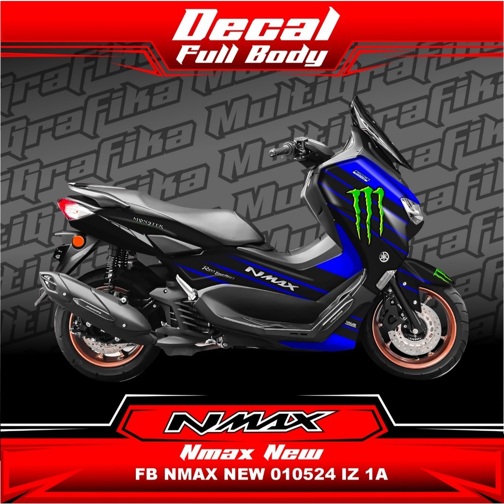 Jual Stiker Sticker Decal Motor YAMAHA NMAX NEW Full Body Biru 010524 ...
