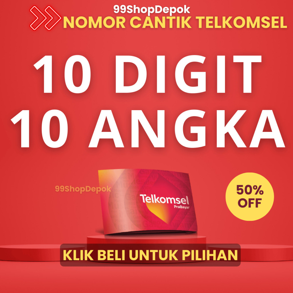 Jual Nomor Cantik TELKOMSEL 10 Digit PRABAYAR 5G - Nomor Cantik Simpati 10 Digit - Telkomsel ...