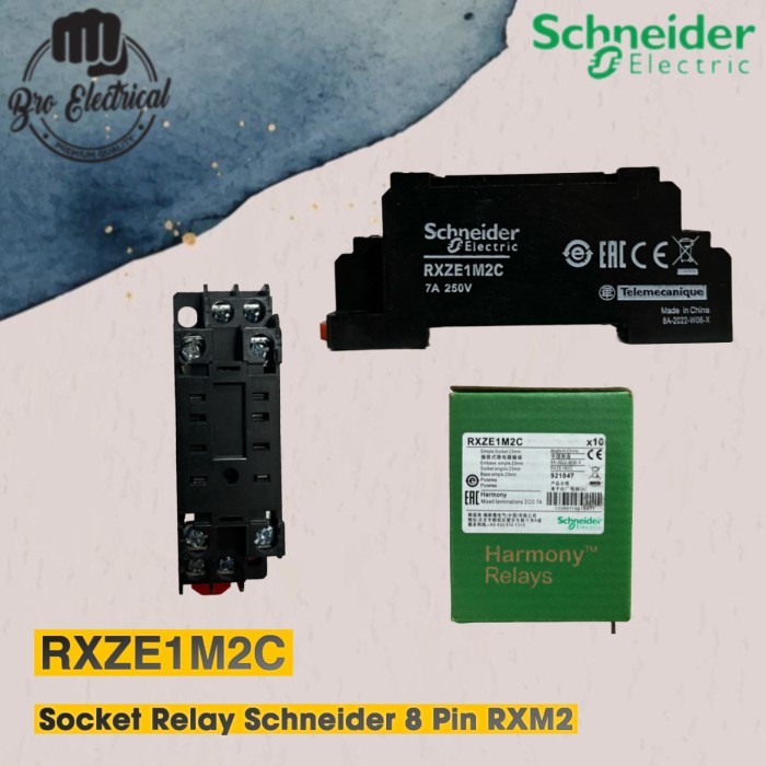 Jual SCHNEIDER RXZE1M2C Socket Relay u/ RXM2 ( RXM2LB2P7 RXM2LB2BD DLL ) | Shopee Indonesia