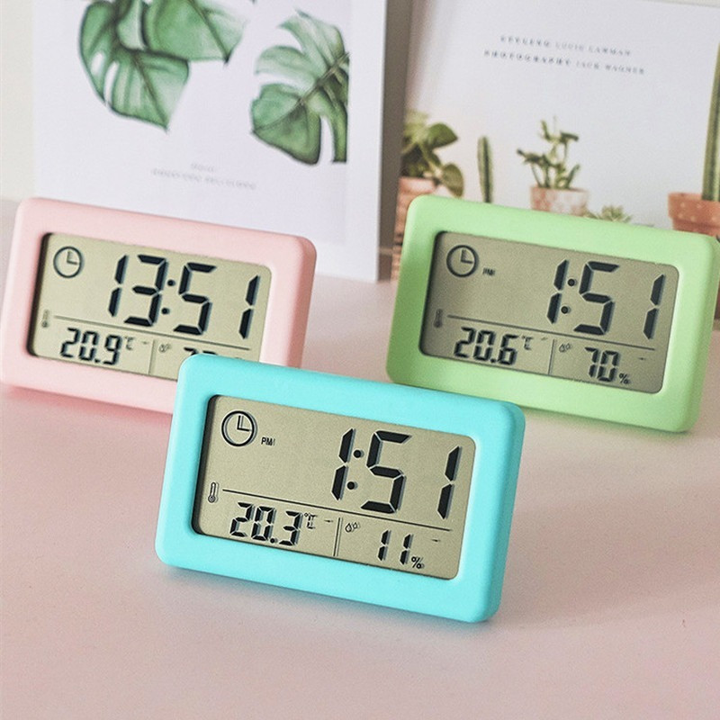 Jual Mini LCD Digital Table Dashboard Desk Electronic Clock For Desktop ...