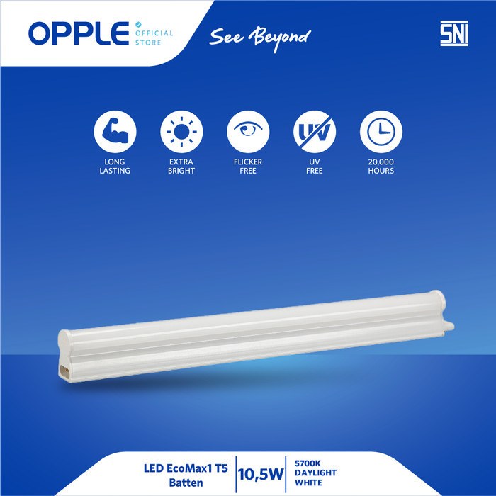 Jual OPPLE Lampu LED T5 Batten EcoMax1 870mm 10.5W | Shopee Indonesia