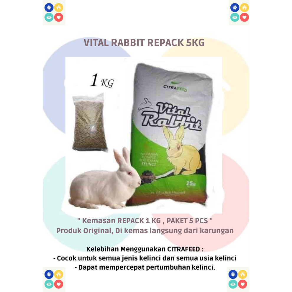 Jual GOJEK/GRAB makanan pakan kelinci murah citrafeed VITAL RABBIT food ...