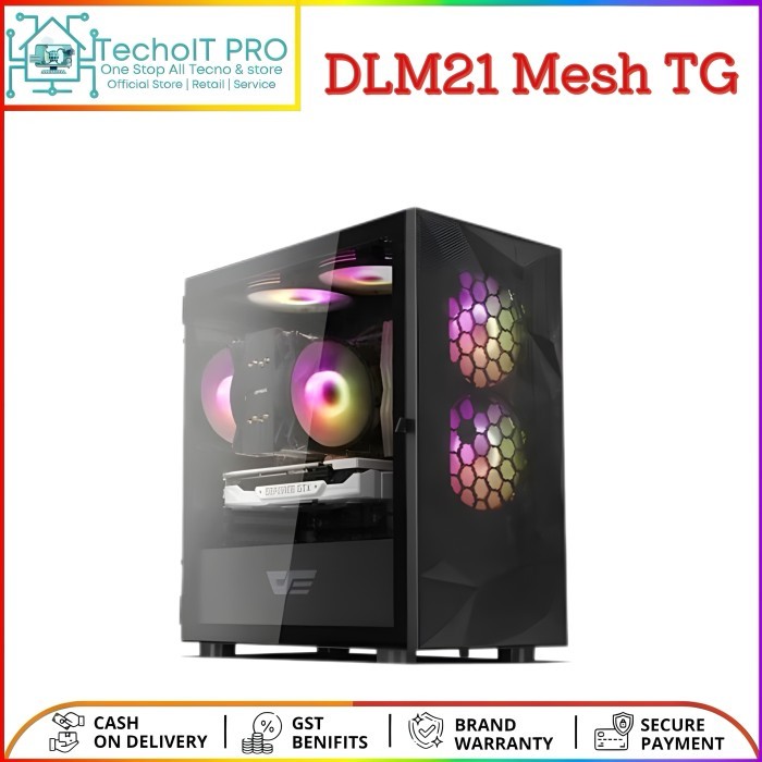 Jual DarkFlash Aigo DLM21 Mesh TG Micro ATX Black | Shopee Indonesia