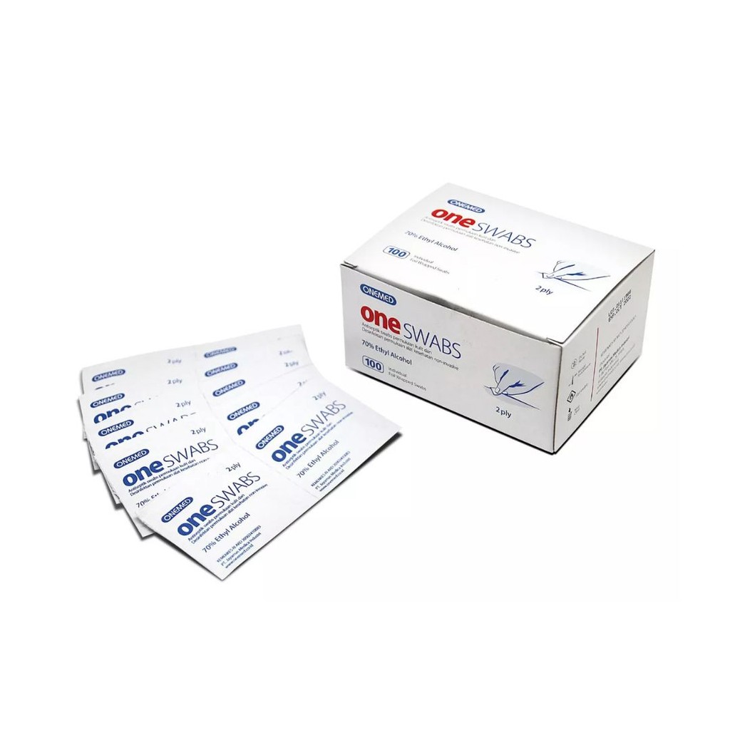 Jual Onemed Alkohol Swab Onemed / One Swabs / Alcohol Swab isi 100 ...