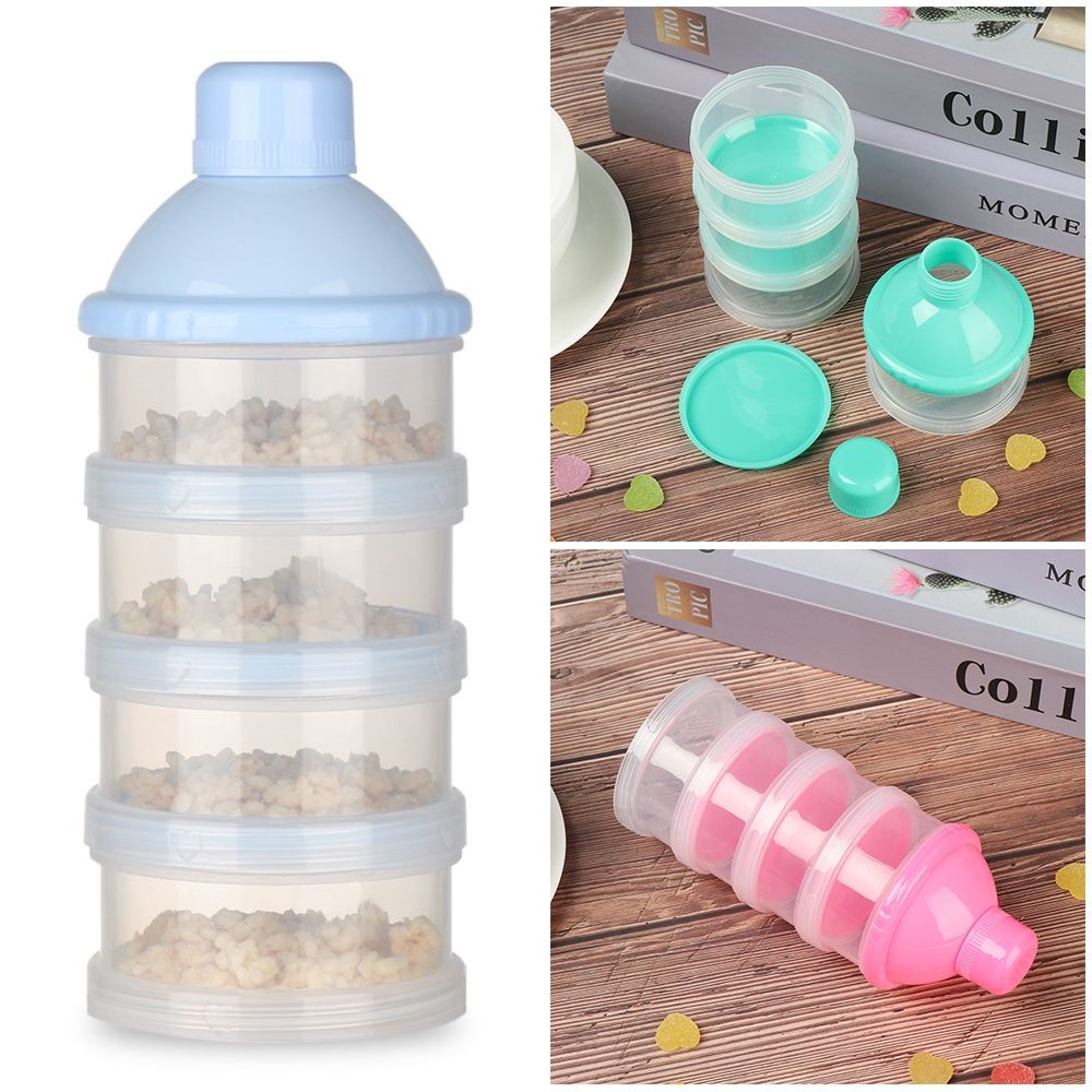 Jual Travel Feeding 4 Layers milk powder container baby milk bottle ...