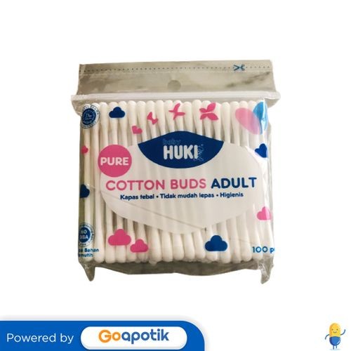 Jual Huki Ci0010 Pure Cotton Buds Adult Pack 100 Pcs | Shopee Indonesia