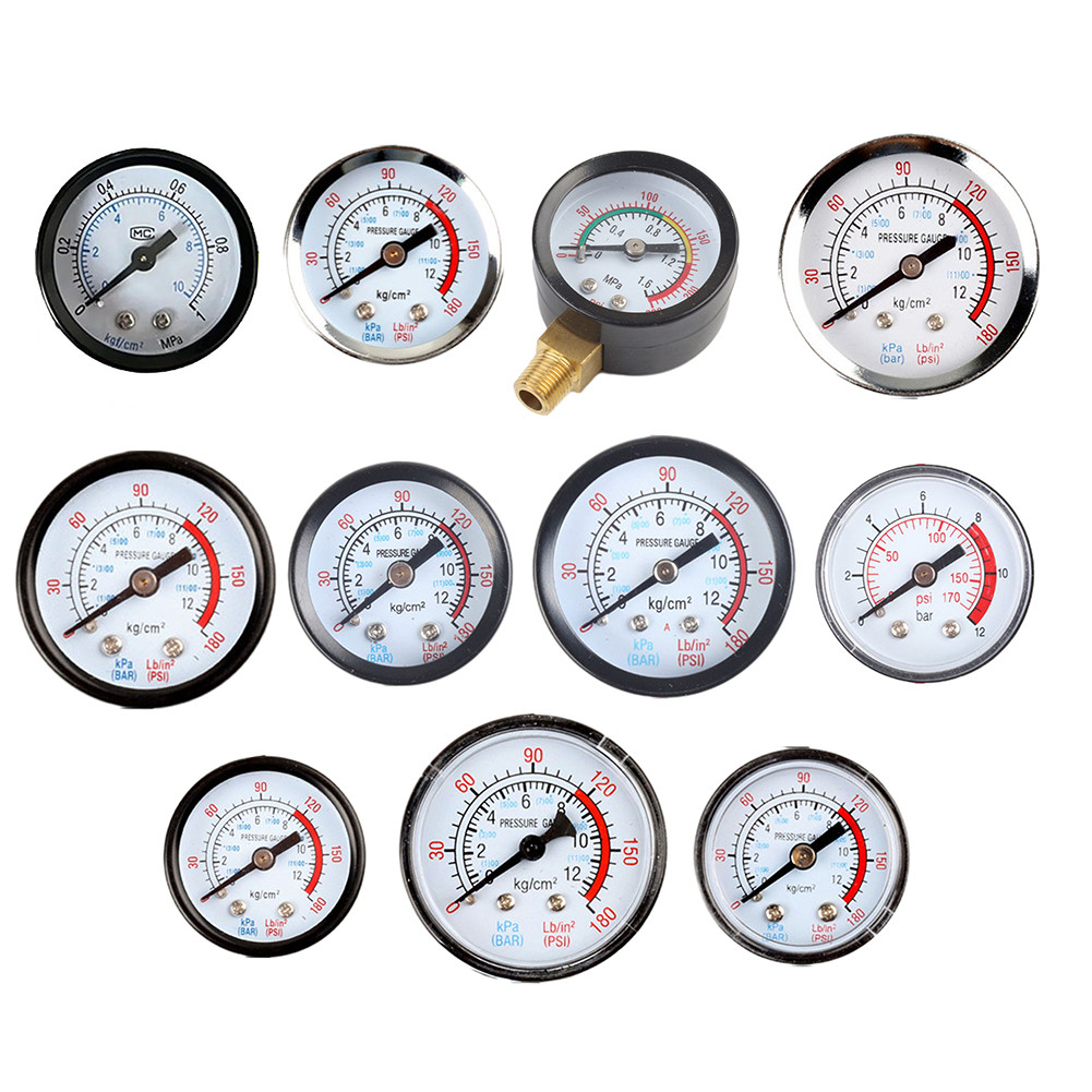 Jual Y40 Y50 0-180PSI Pool Filter Water Pressure Dial Hydraulic Pressure Gauge Meter Manometer ...