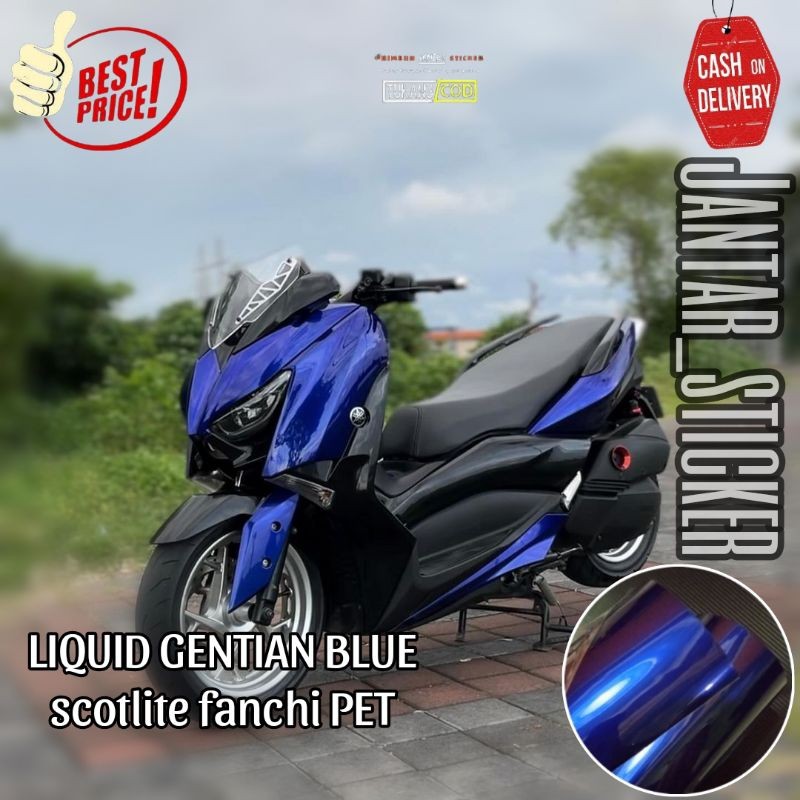 Jual Sticker Scotlite Liquid Gentian Blue Fanchi Pet Stiker Skotlet ...