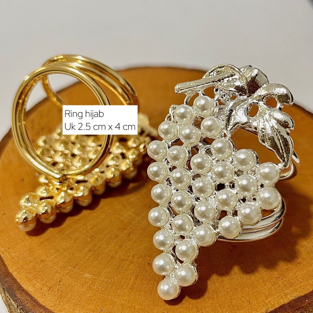 Jual RING hijab motif anggur ring hijab korea terbaru | Shopee Indonesia