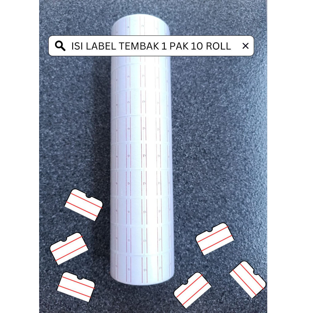 Jual ISI LABEL TEMBAK PUTIH BERGARIS MEREK LB 2RL JOYKO 1 PAK ISI 10 ...