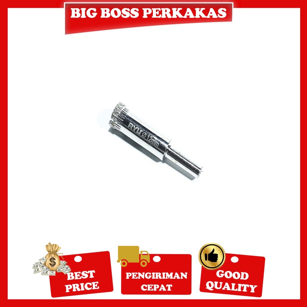 Jual RYU DIAMOND HOLE SAW MATA BOR KACA - MATA BOR KERAMIK - 12 mm ...
