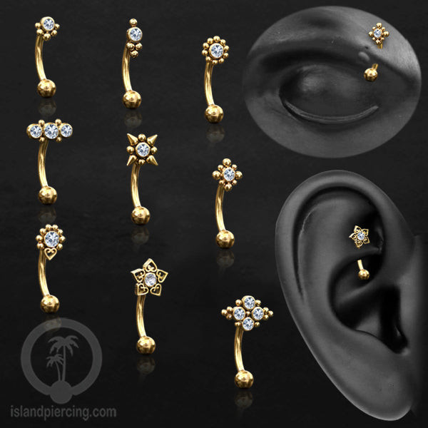 Jual Curved Barbell Eyebrow Piercing banyak pilihan Tindik Alis dan ...