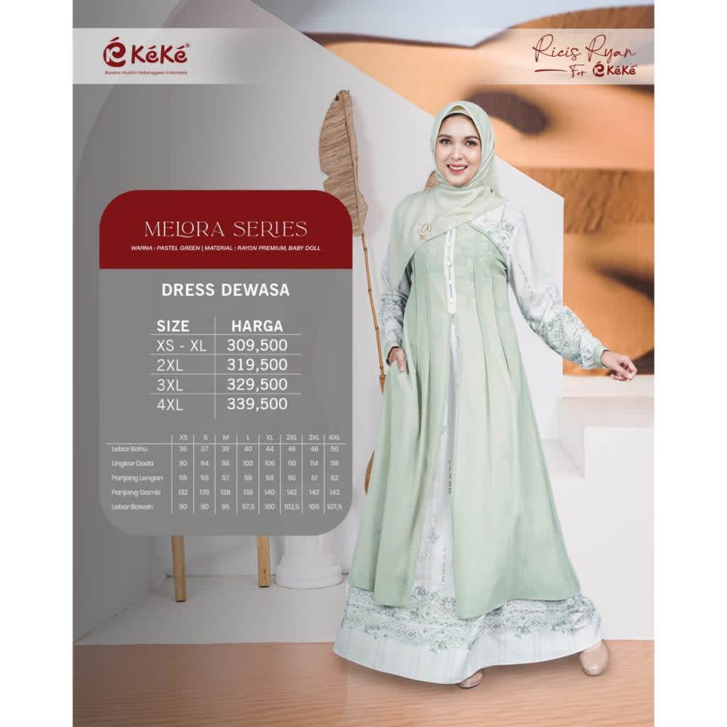 Jual GAMIS KEKE GDK SR MELORA P. GREEN | Shopee Indonesia