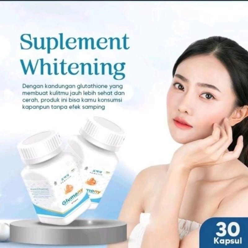 Jual GLUMONY WHITENING KAPSUL KOREA SUPLEMEN KECANTIKAN PEMUTIH WAJAH KETIAK... | Shopee Indonesia