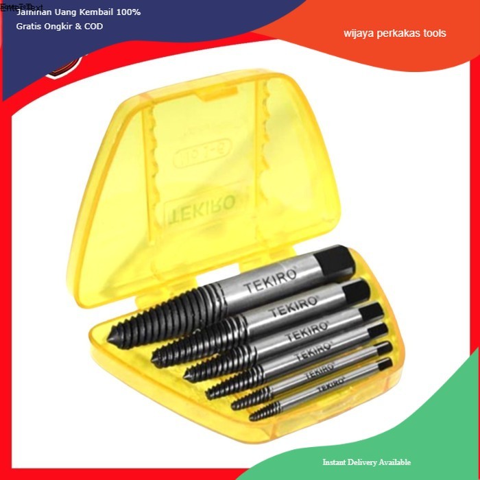 Jual TEKIRO TAP BALIK SET 6PCS SCREW EXTRACTOR PEMBUKA BAUT RUSAK SET ...