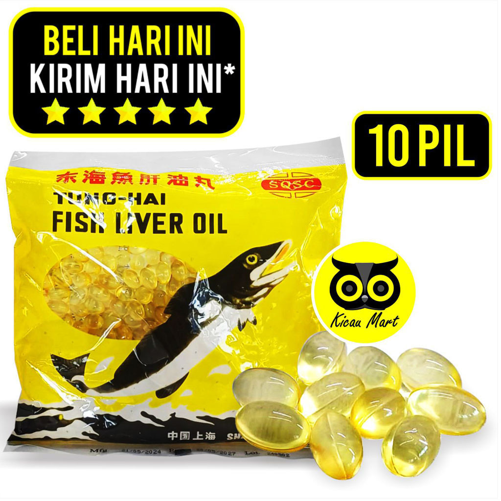 Jual KICAU MART Vitamin Fish Oil Isi 10 Pil Minyak Ikan Pelebat Bulu ...