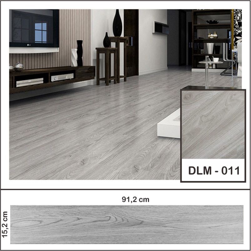 Jual JA DLM011 MOTIF KAYU ABU ABU VINYL LANTAI UKURAN: 91.2CM X 15,2CM ...