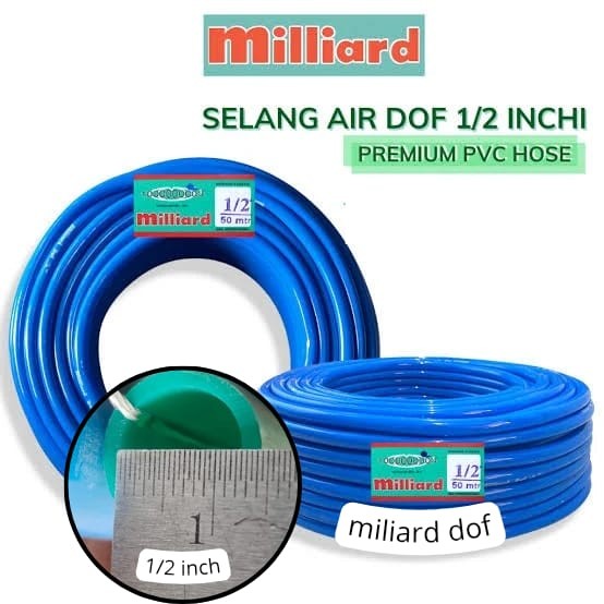 Jual SELANG AIR MILLIARD DOF 1/2 ( 1 ROLL 50 METER ) DOF | Shopee Indonesia