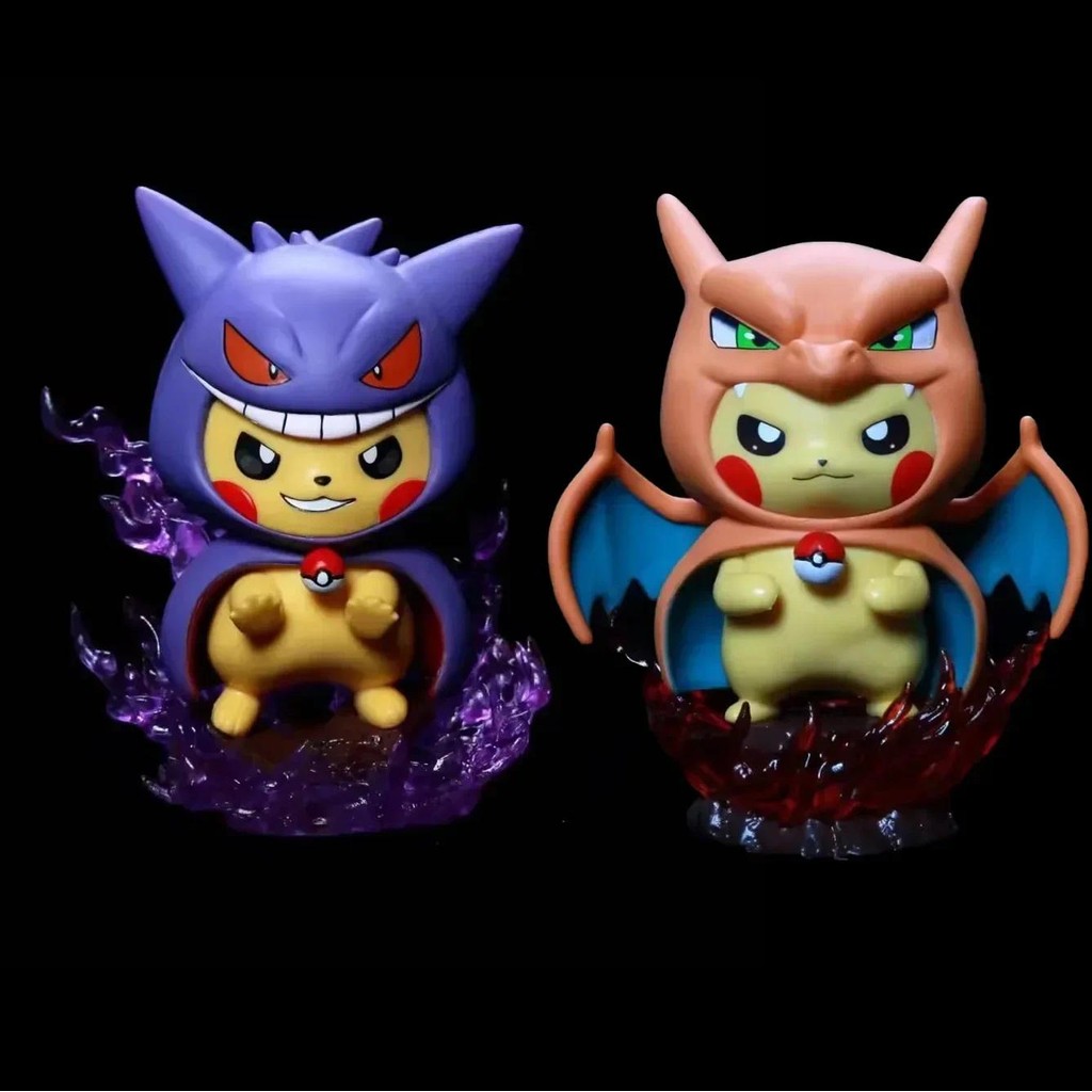 Jual 12cm Pokemon Figure Pikachu Cos Gengar Charizard Model Doll ...