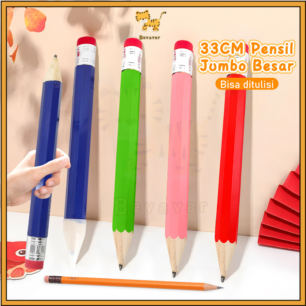 Jual ID Bevavar Pensil Jumbo Pensil Besar Baru Dekorasi pensil Warna ...