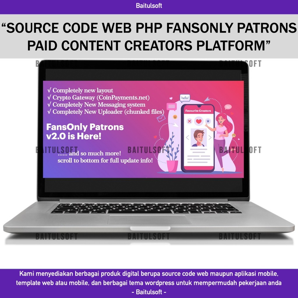 Jual SOURCE CODE APLIKASI WEB PHP FANSONLY PATRONS PAID CONTENT ...