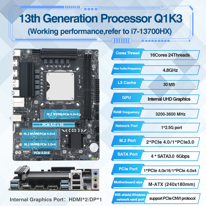 Jual M-ATX DIY PC Gamer Completo Motherboard CPU Combo Interposer Q1K3 ...