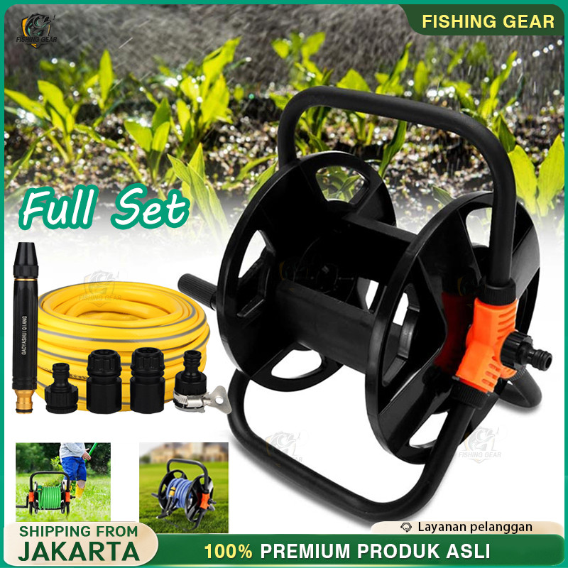 Jual 50m Gulungan Roll Selang Air Portable Alat Penggulung Selang Air ...